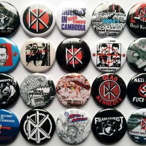 Punk Rock Band Badges to Choose From Drop-down Menu - 1 Inch/25mm ...