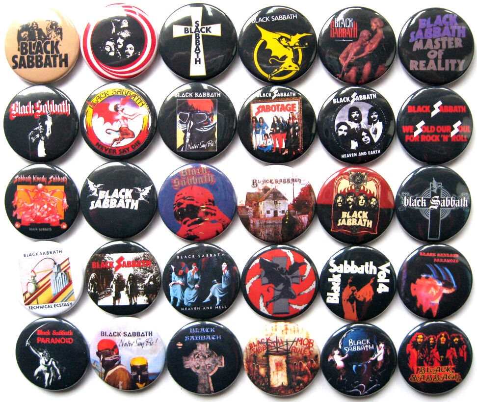 Heavy Metal Band Badges to Choose From Drop-down Menu - 1 Inch/25mm ...