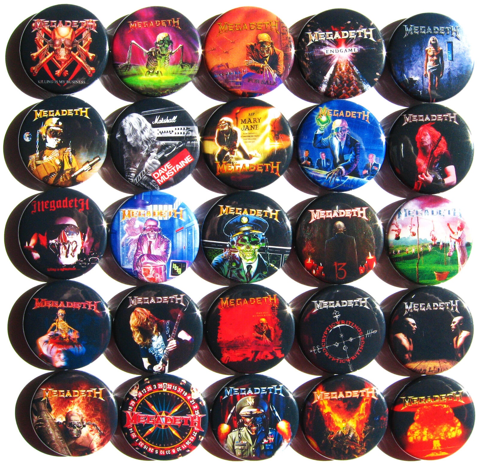 Thrash Metal Band Badges to Choose From Drop-down Menu 1 - Etsy