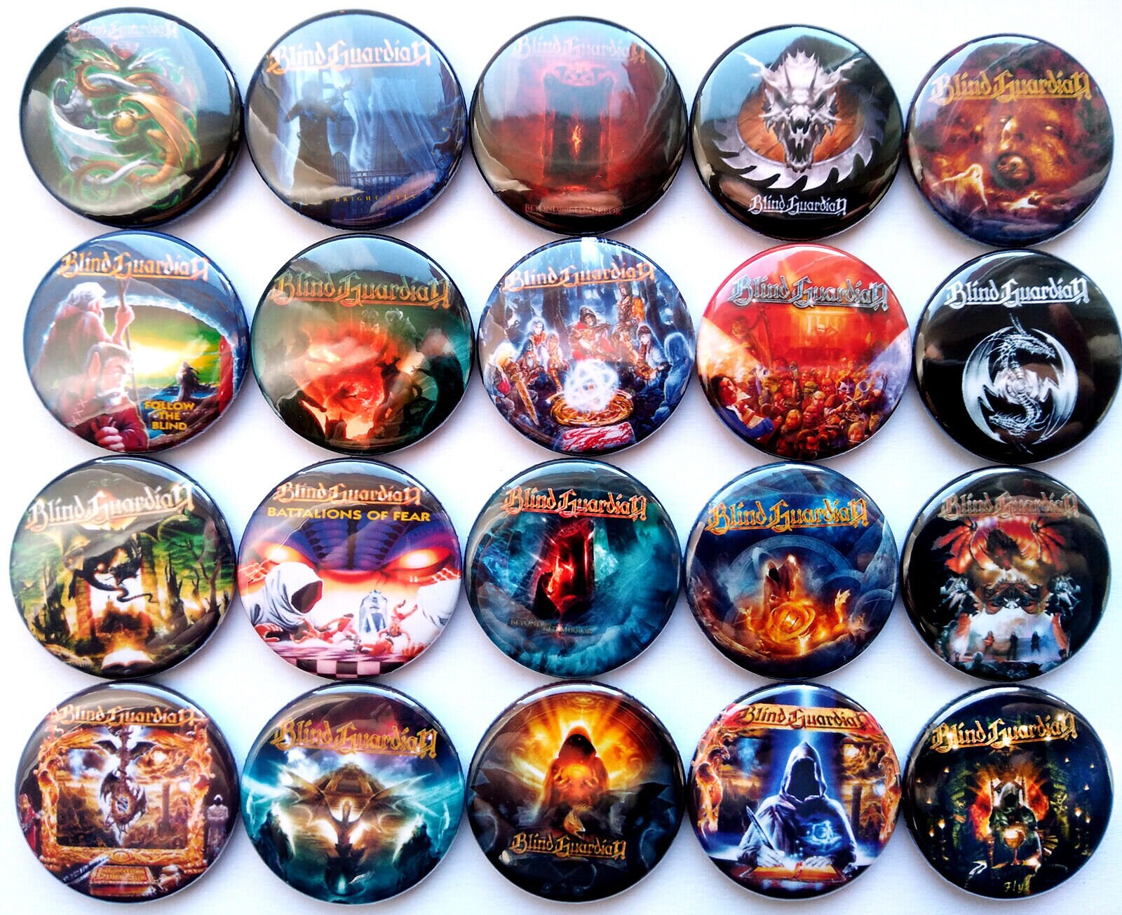 Heavy Metal Band Badges to Choose From Drop-down Menu 1 Inch/25mm ...