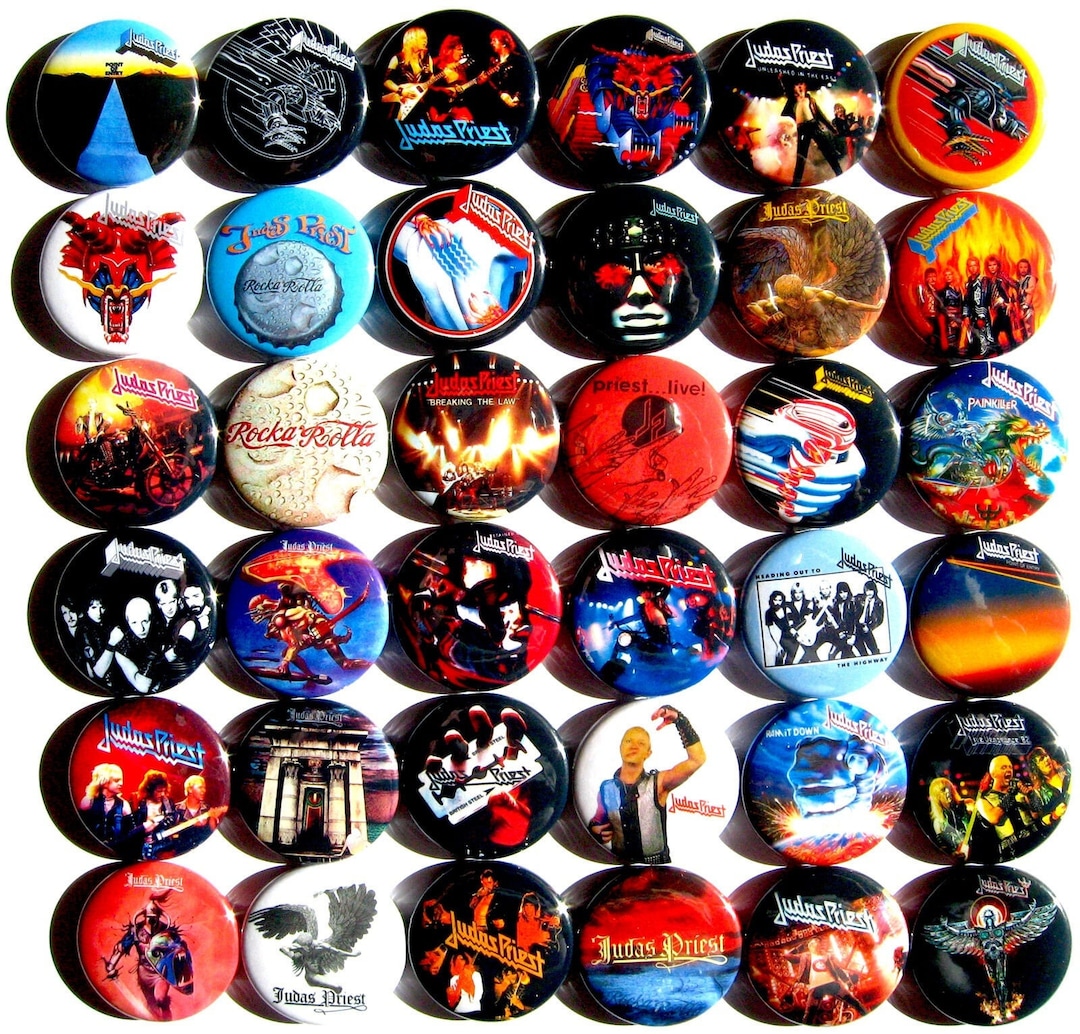 Heavy Metal Band Badges to Choose From Drop-down Menu - 1 Inch/25mm ...