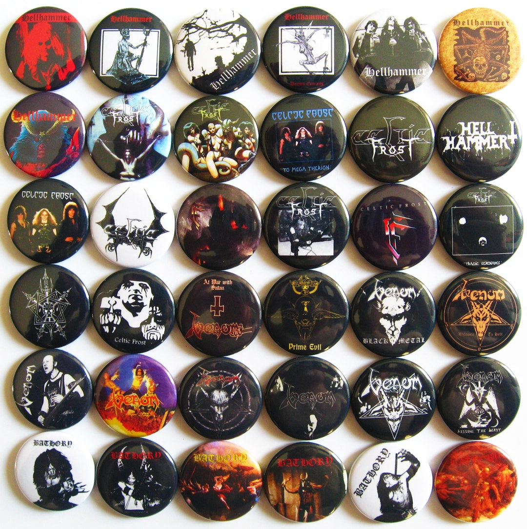 HELLHAMMER CELTIC FROST Bathory Black Metal Button Badges - Etsy