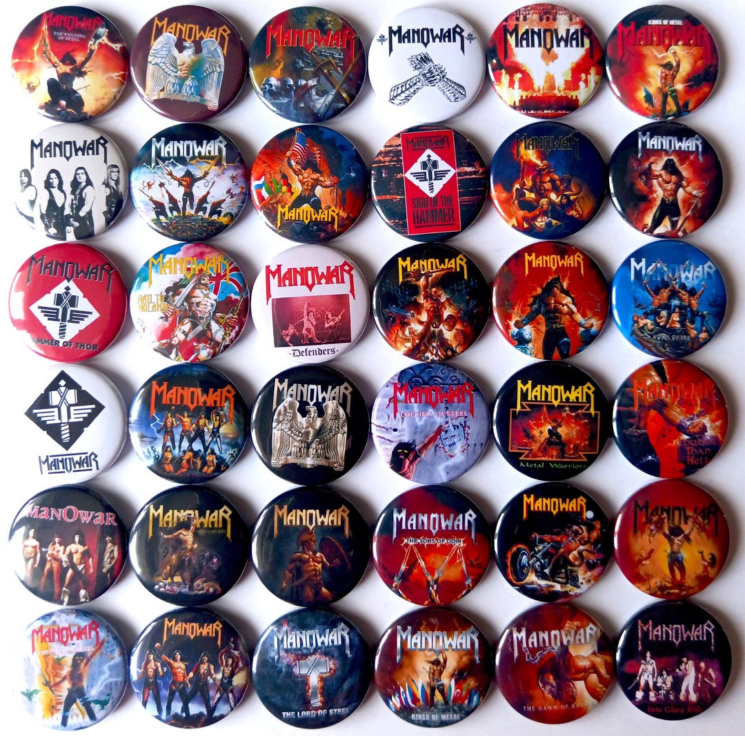 More Heavy Metal Band Badges to Choose From Drop-down Menu - 1 Inch ...