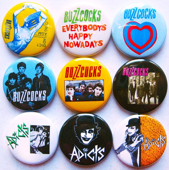 BUZZCOCKS THE ADICTS Pin Button Badges Pinbacks Punk Rock - Etsy