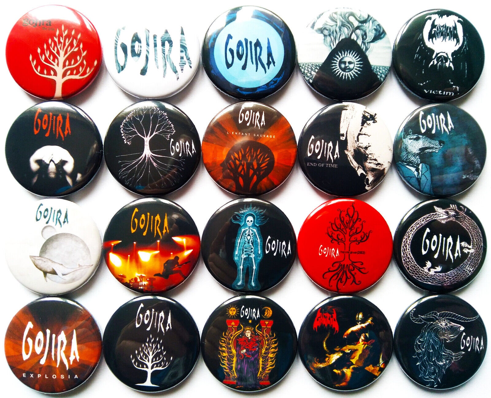 Melodic Death Metal, Industrial Rock Band Badges to Choose From Drop ...
