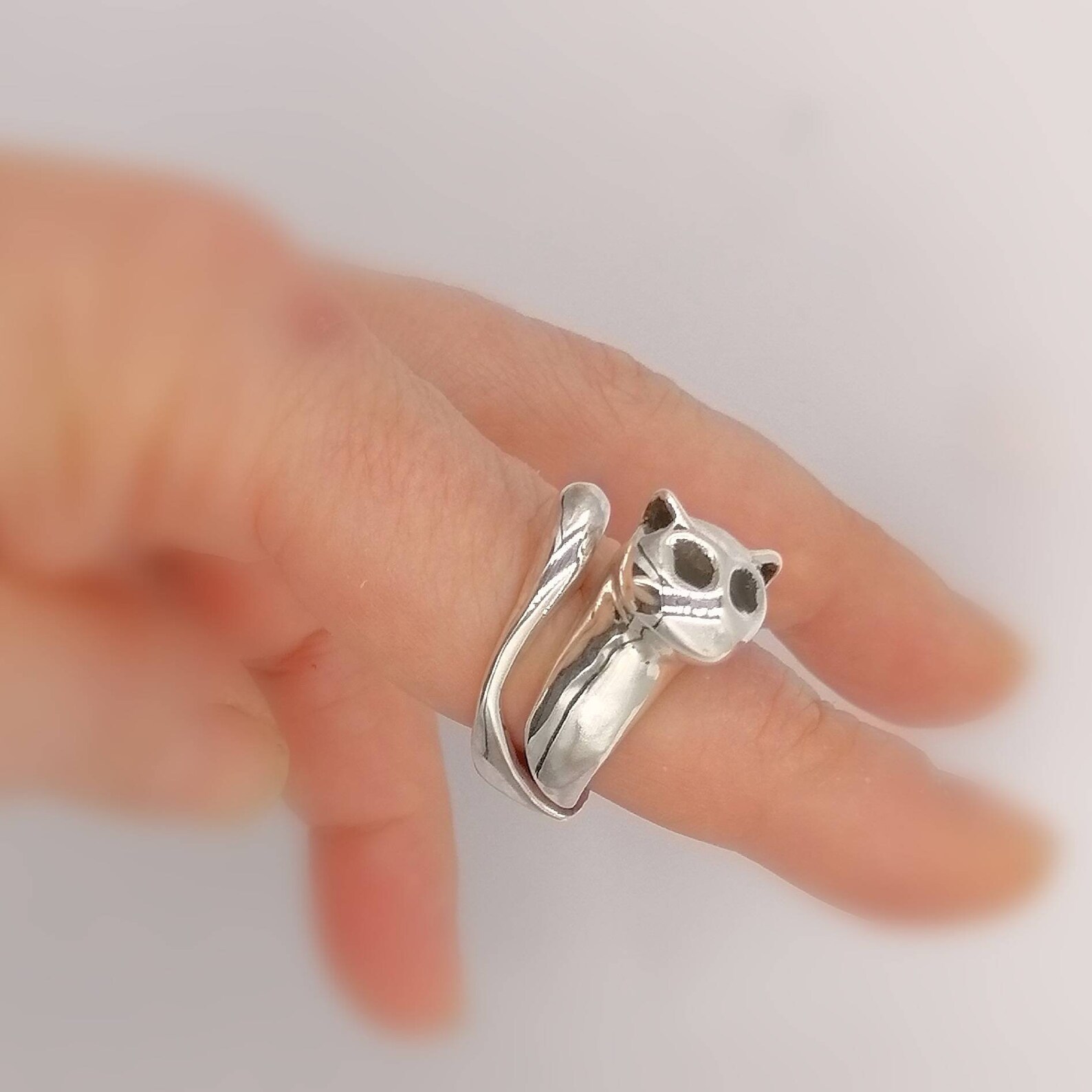 Handmade Cat Ring Cat Lover Open Ring Cute Animal Jewelry - Etsy