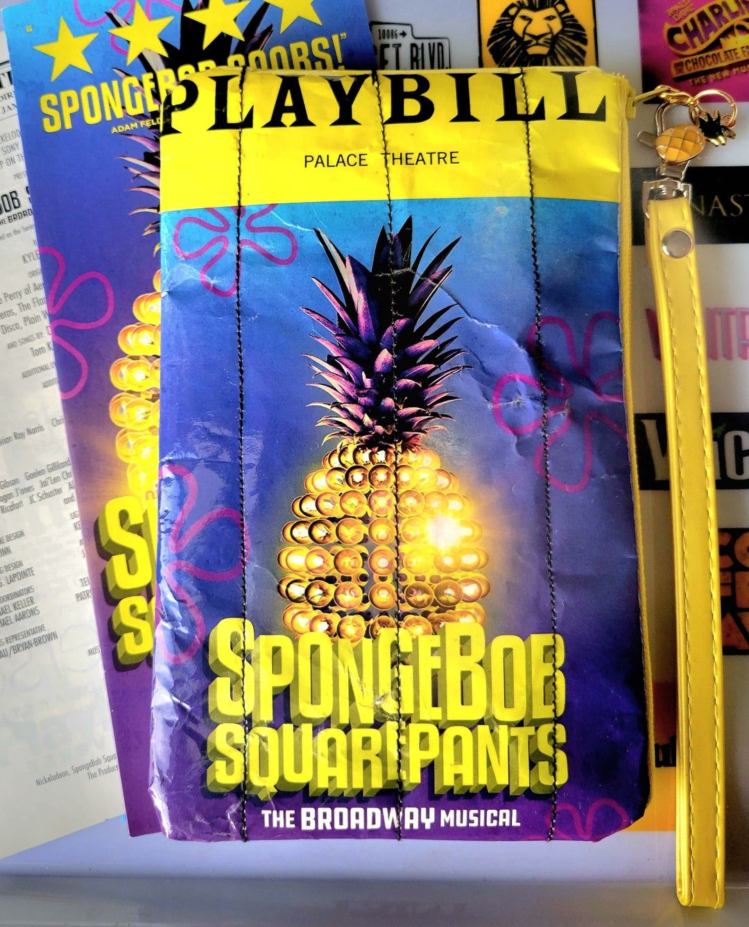 Spongebob Broadway Musical Playbill Repurposed Wristlet Pouch/play ...