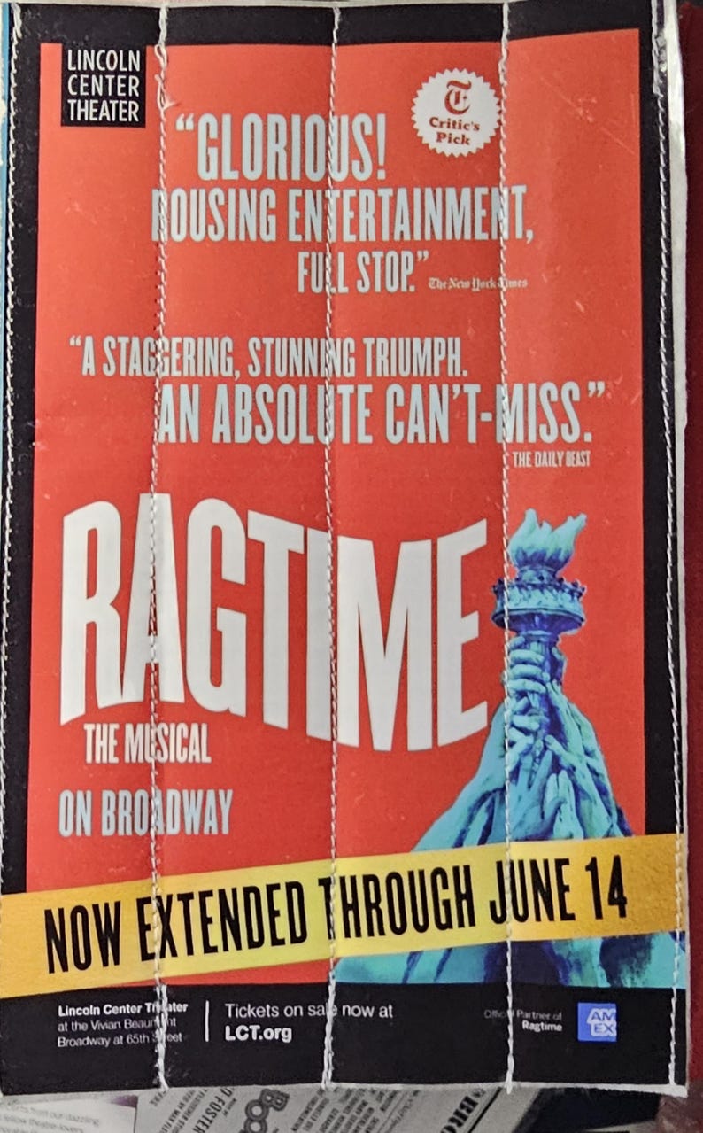 Ragtime the Musical on Broadway. Repurposed Playbill Into a Wristlet ...