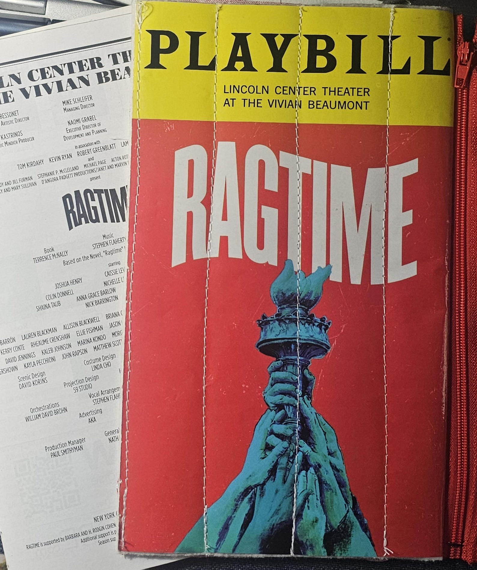 Ragtime the Musical on Broadway. Repurposed Playbill Into a Wristlet ...