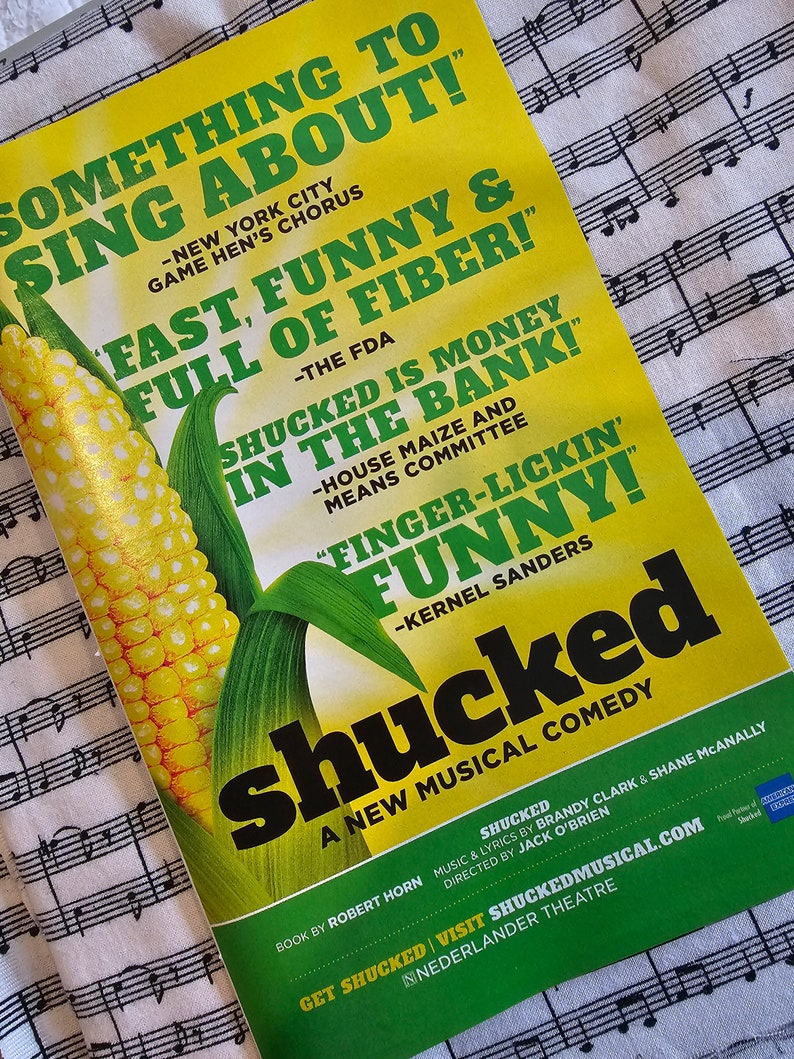 Shucked Musical Comedy Playbill Wristlet Repurposed Broadway Pouch ...