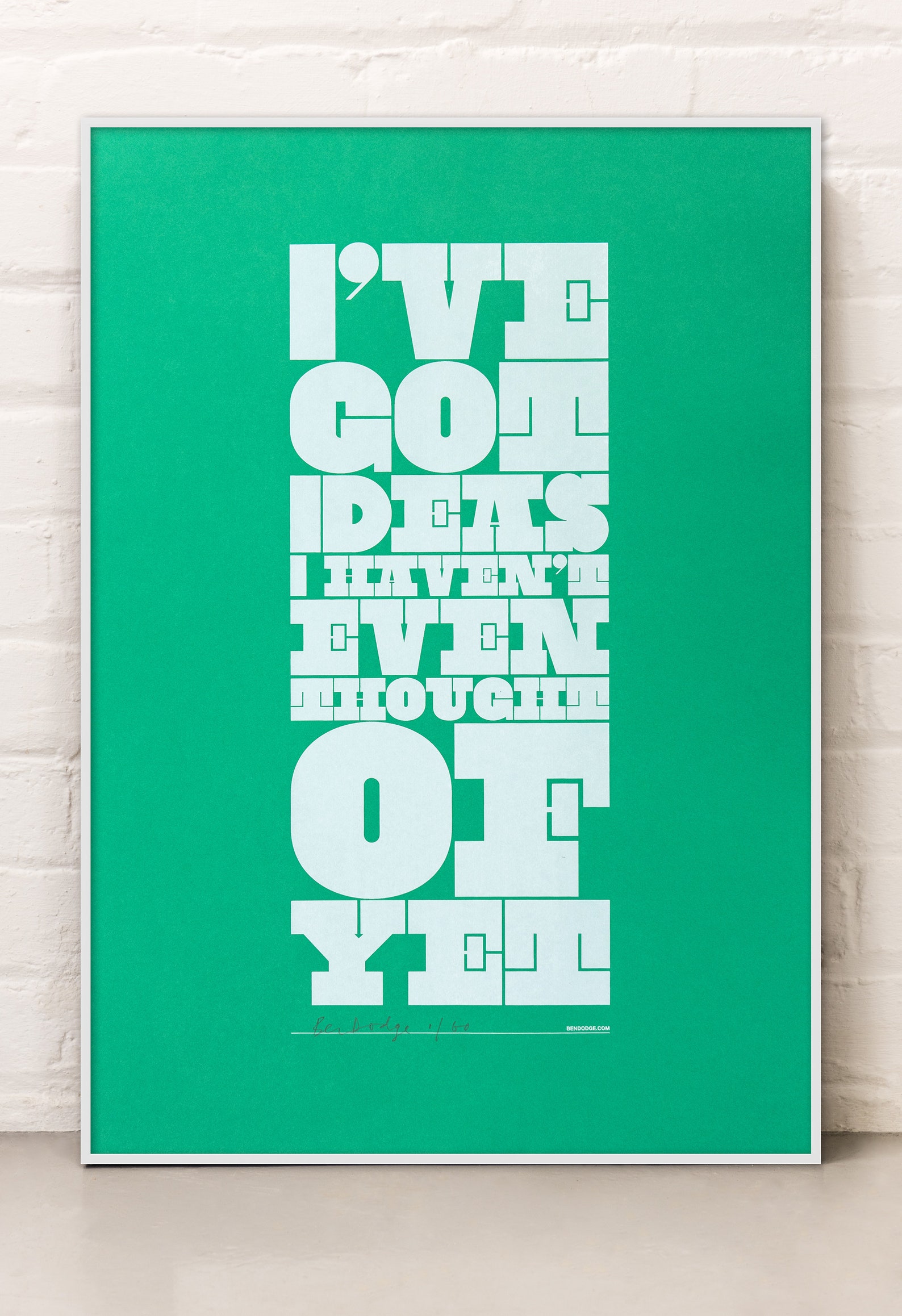 I’ve Got Ideas — Limited Edition Hand-pulled Silkscreen Print - Etsy