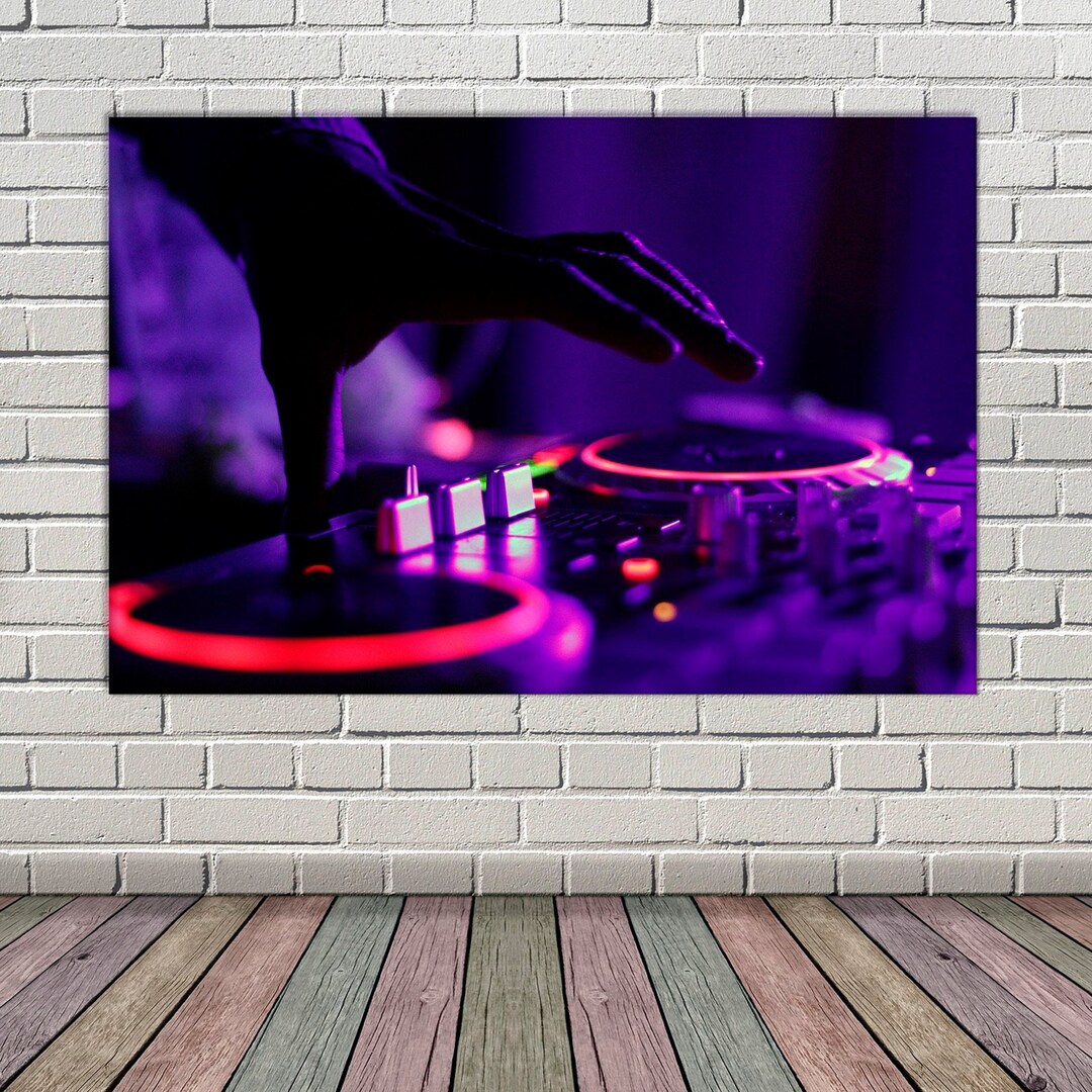 DJ Equipment Art DJ Canvas Wall Art Party Concept Modern Music Wall ...