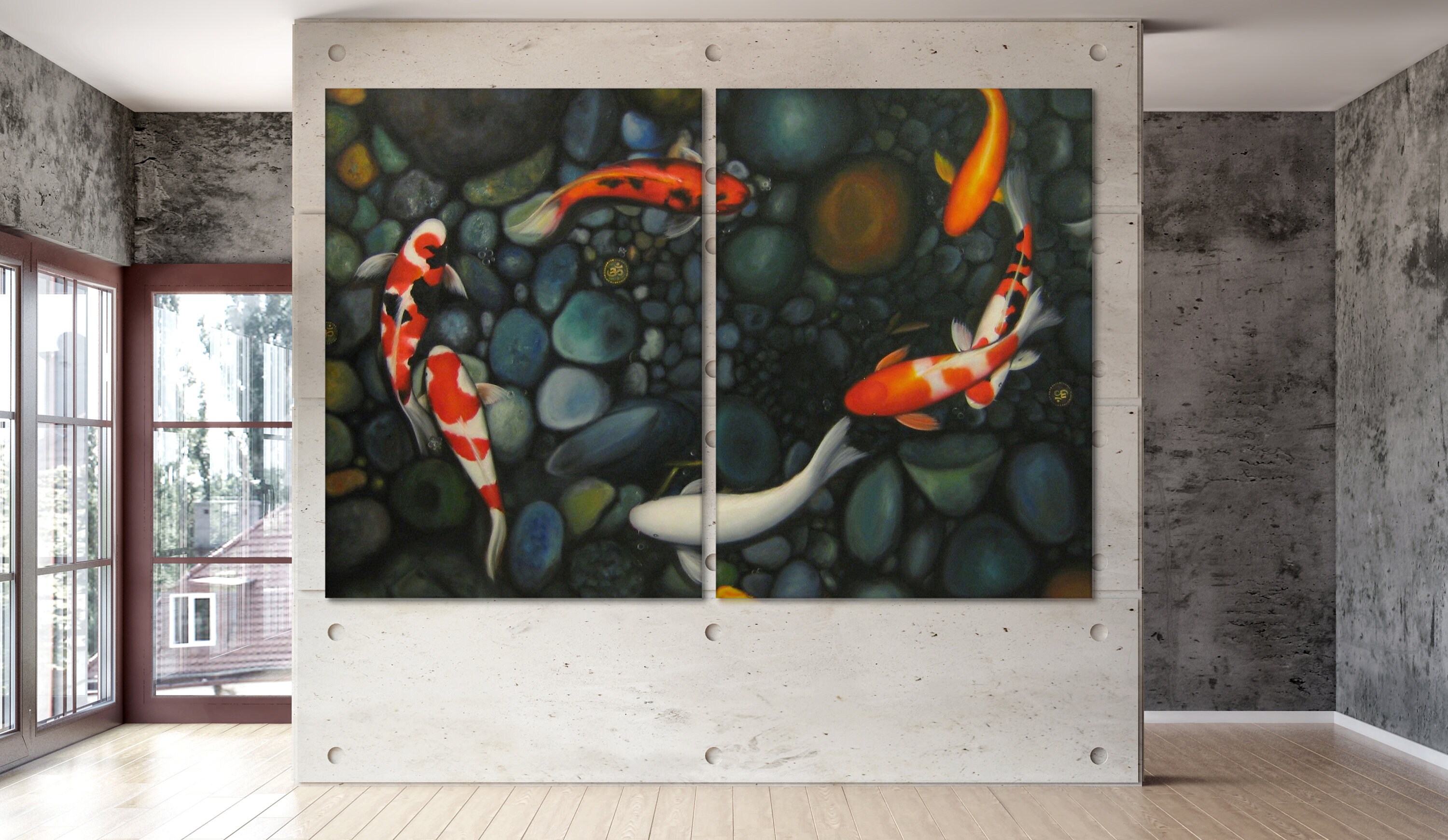 Colorful Koi Fish Wall Art Koi Japanese Fish Art Japanese | Etsy