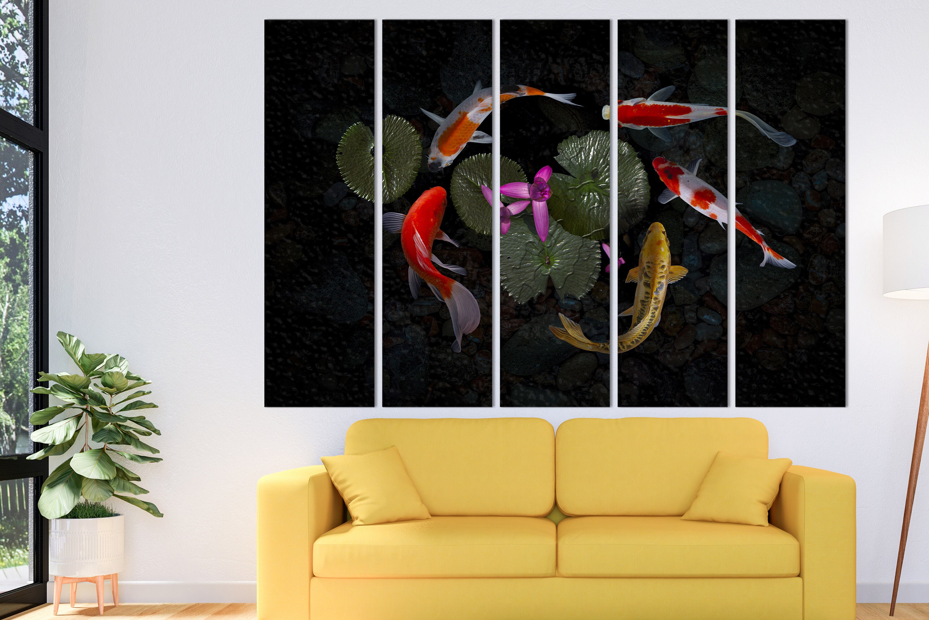 Koi Japanese Fish Art Japanese Wall Art - Etsy