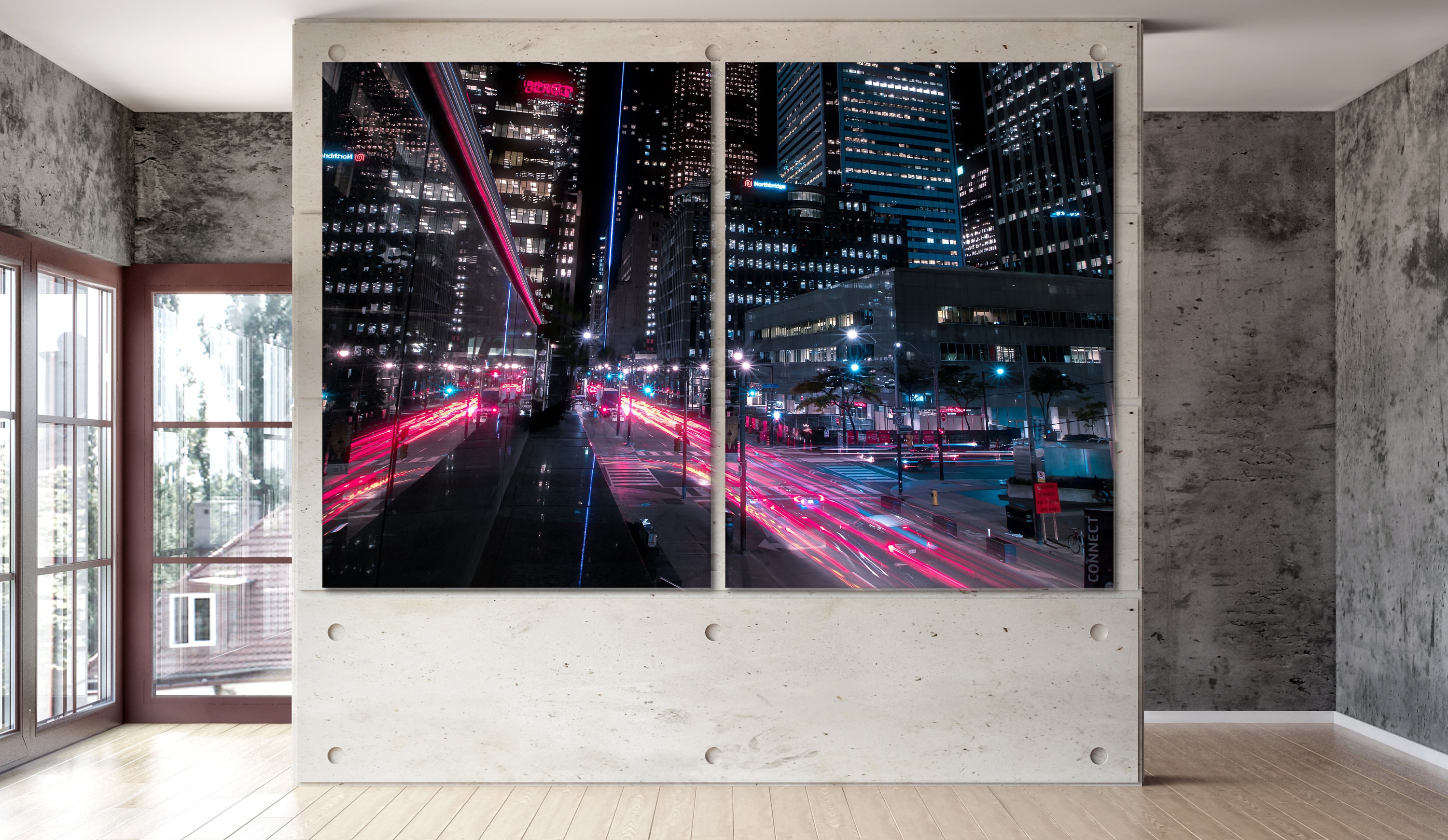 Amazing Night City Lights Wall Art City Skyline Canvas Large Canvas Art ...