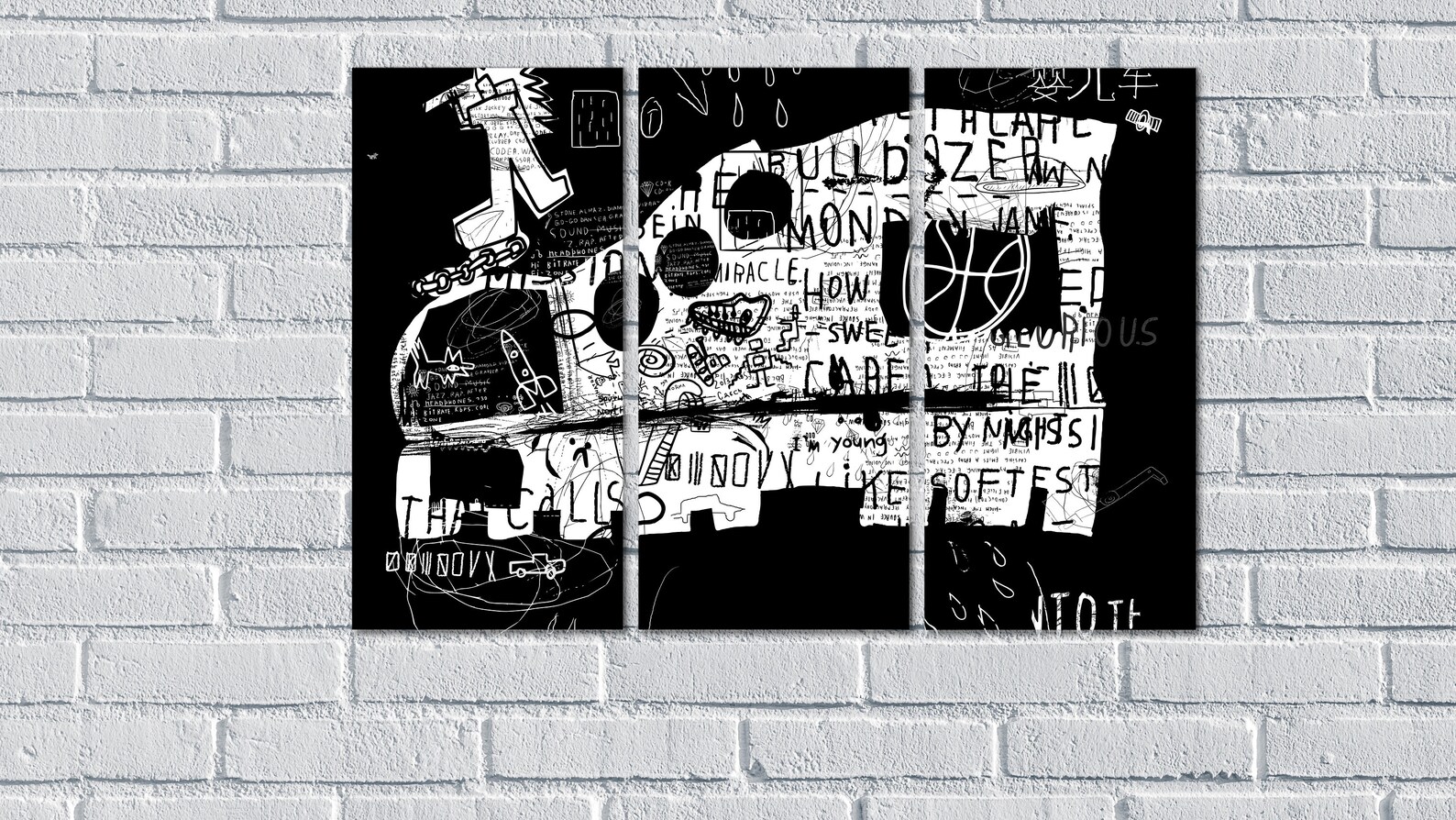 Shoe Graffiti Street Art Black and White Printable Art - Etsy