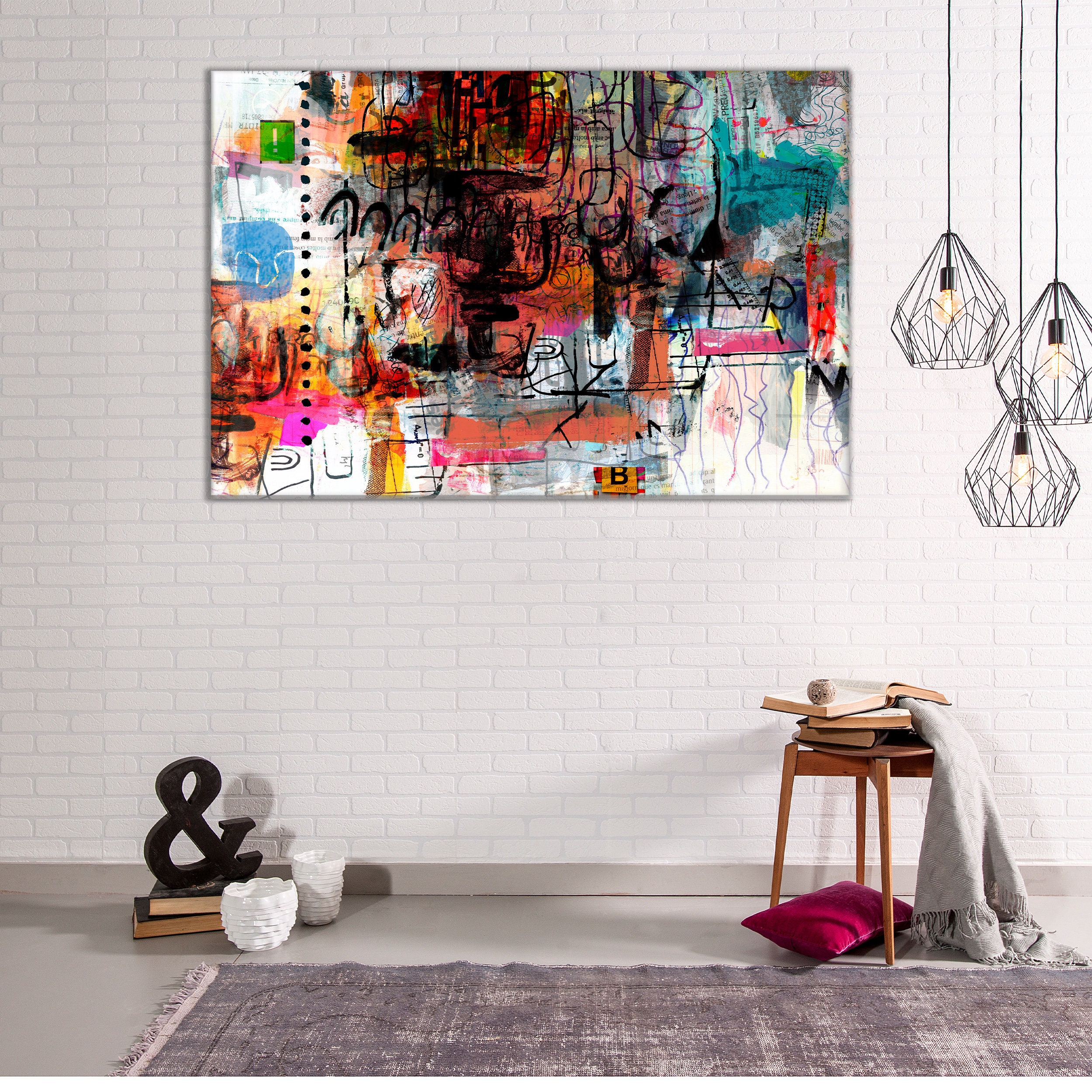 Abstract Collage Art Abstract Background From Colorful - Etsy