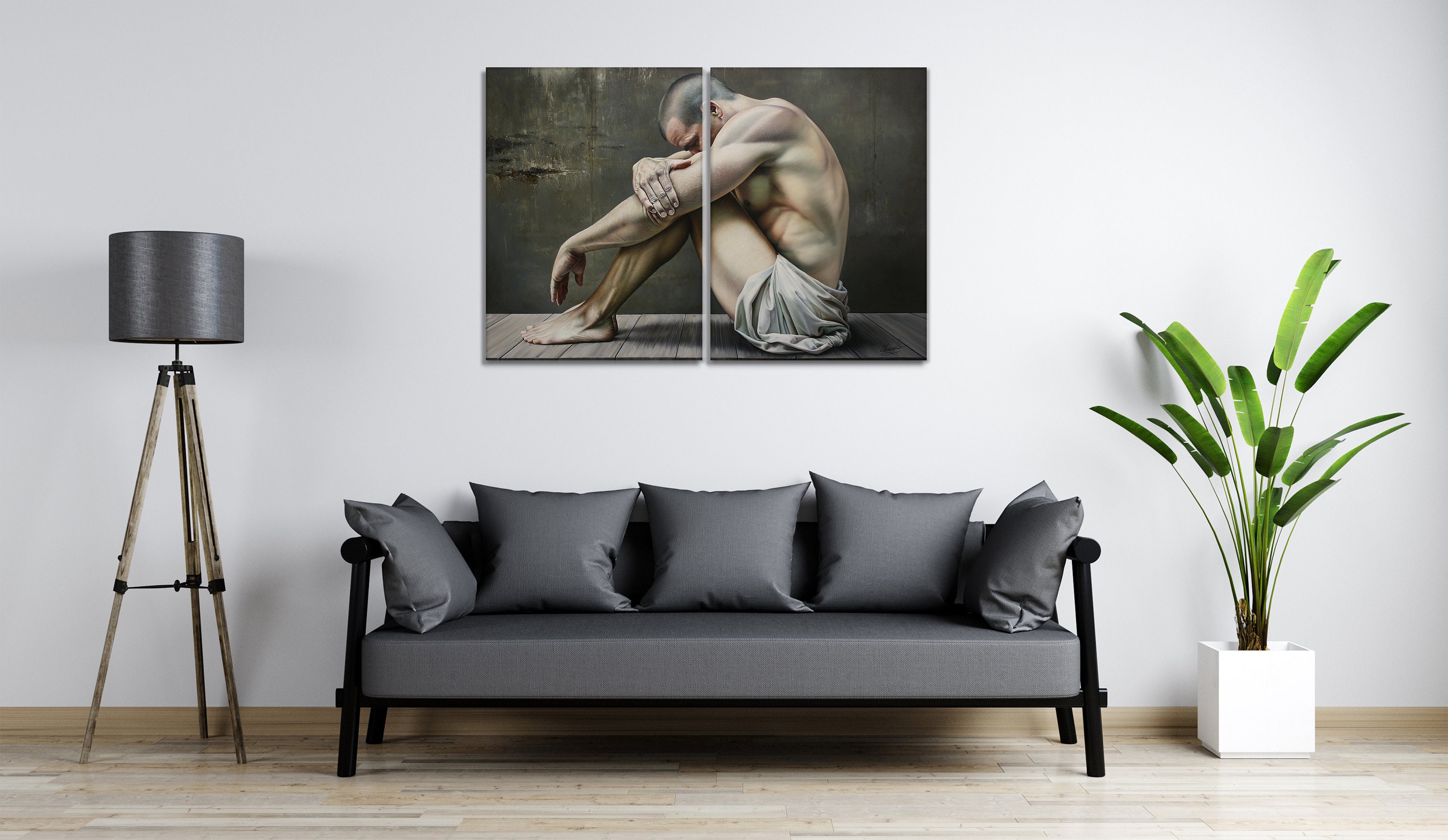 Vintage Art Nude Man Art Nude Art Sexual Painting Etsy
