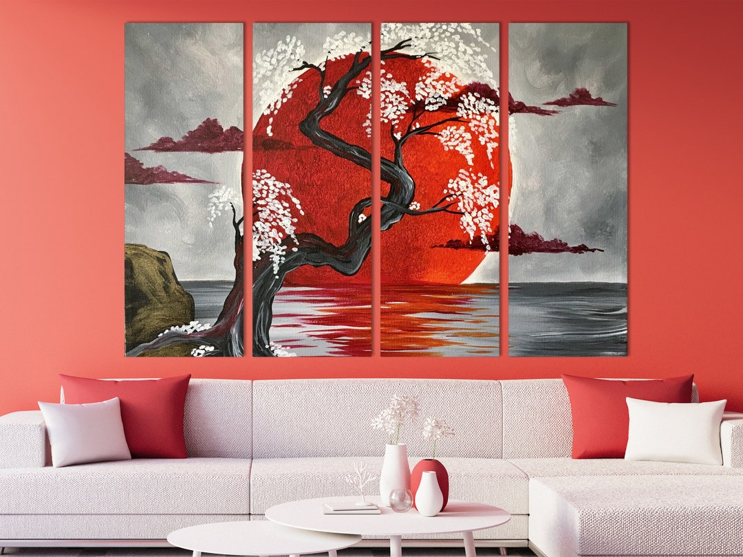 Japanese Wall Art Sakura Blossoms Japan Print Floral Art Japan Print ...