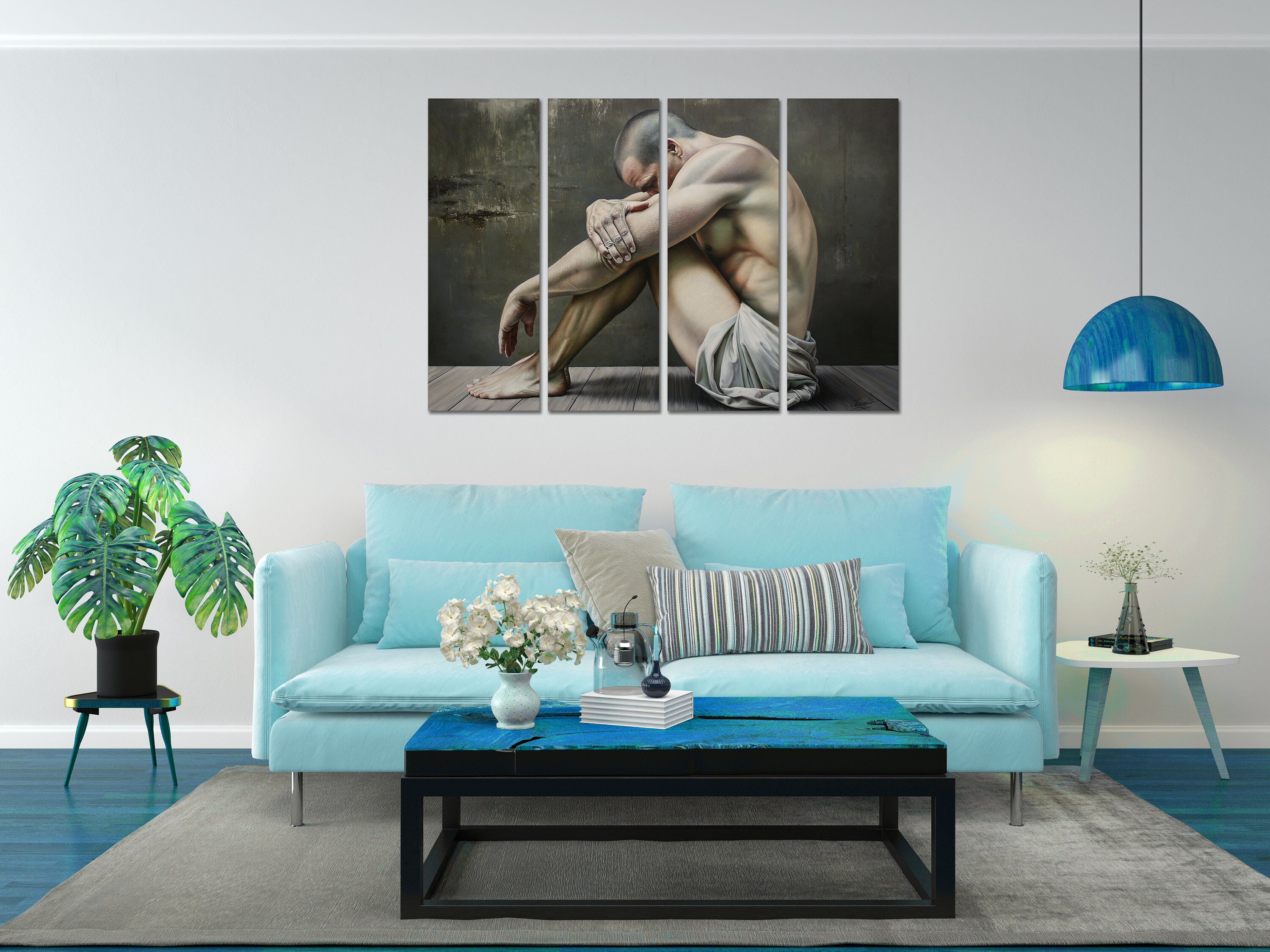Vintage Art Nude Man Art Nude Art Sexual Painting Erotic Man