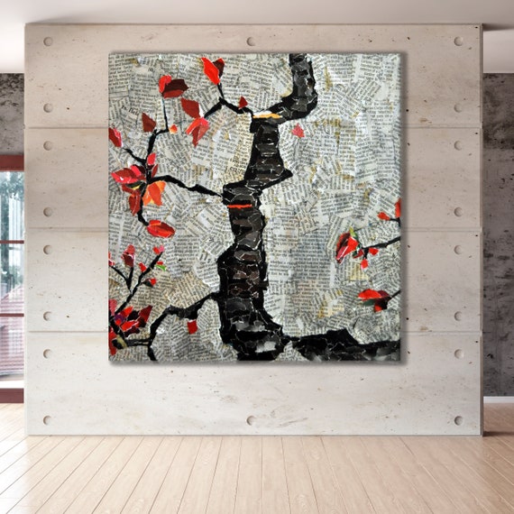 Japanese Wall Art Abstract Japanese Art Japan Tree Japan Decor - Etsy