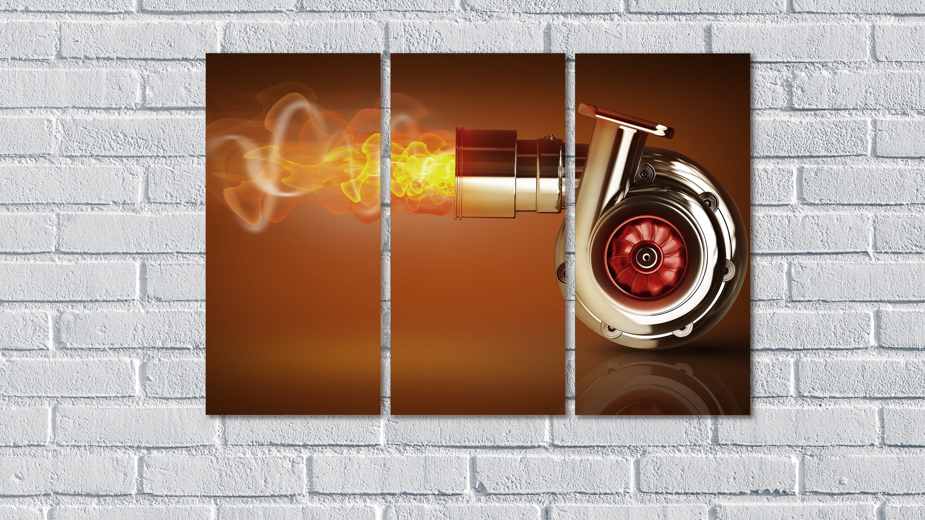 Fire Turbine Wall Art , Steel Turbocharger With Fire - Etsy