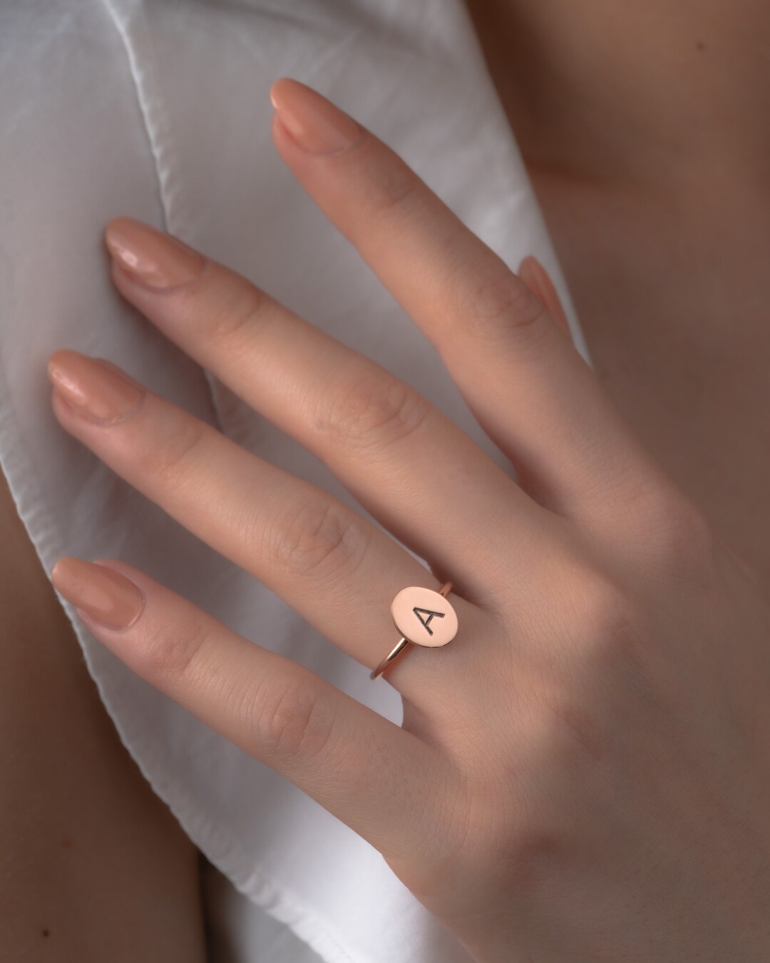 Silver Initial Ring Personalised Silver Ring Personalised Jewelry ...