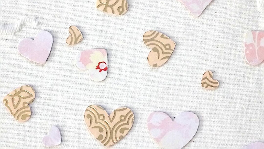 Luxury Floral & Gold Wedding Heart Table Scatters, Valentine's Day ...
