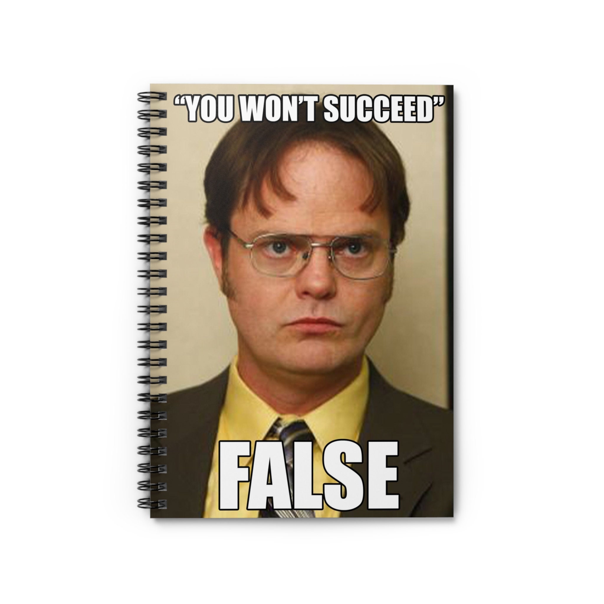 The Office Dwight "false" Inspirational Notebook - Quirky Office ...