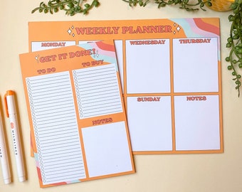 A5 Weekly Planner Daily Planner to Do List Bundle Tear off - Etsy
