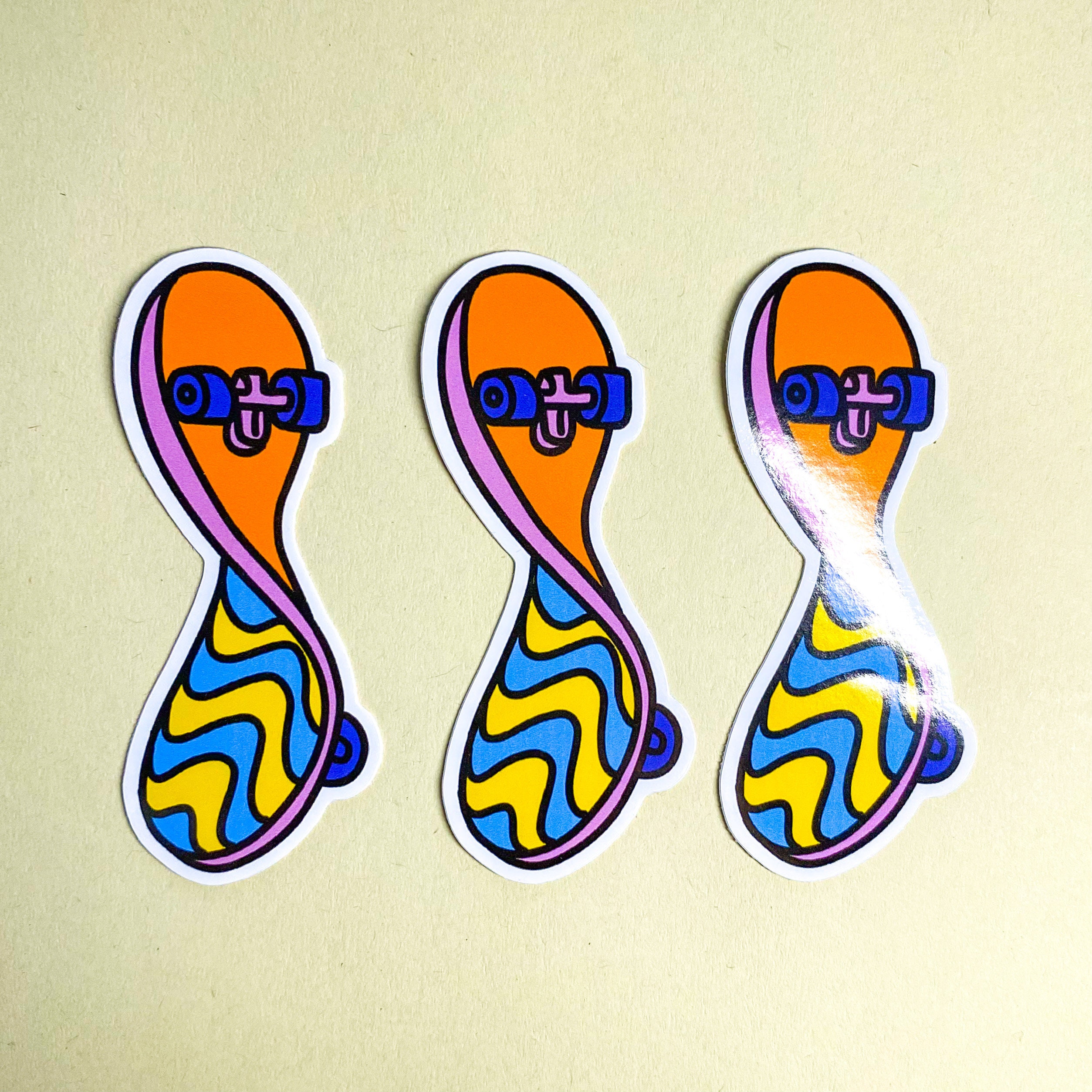 Skate & Shake - Sticker Pack of 6 Individual Stickers - Glossy Stickers ...