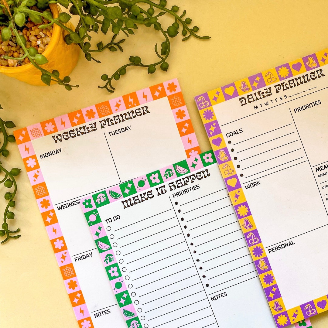 A5 Weekly Planner, Daily Planner, to Do List, Bundle, Tear off Planner ...