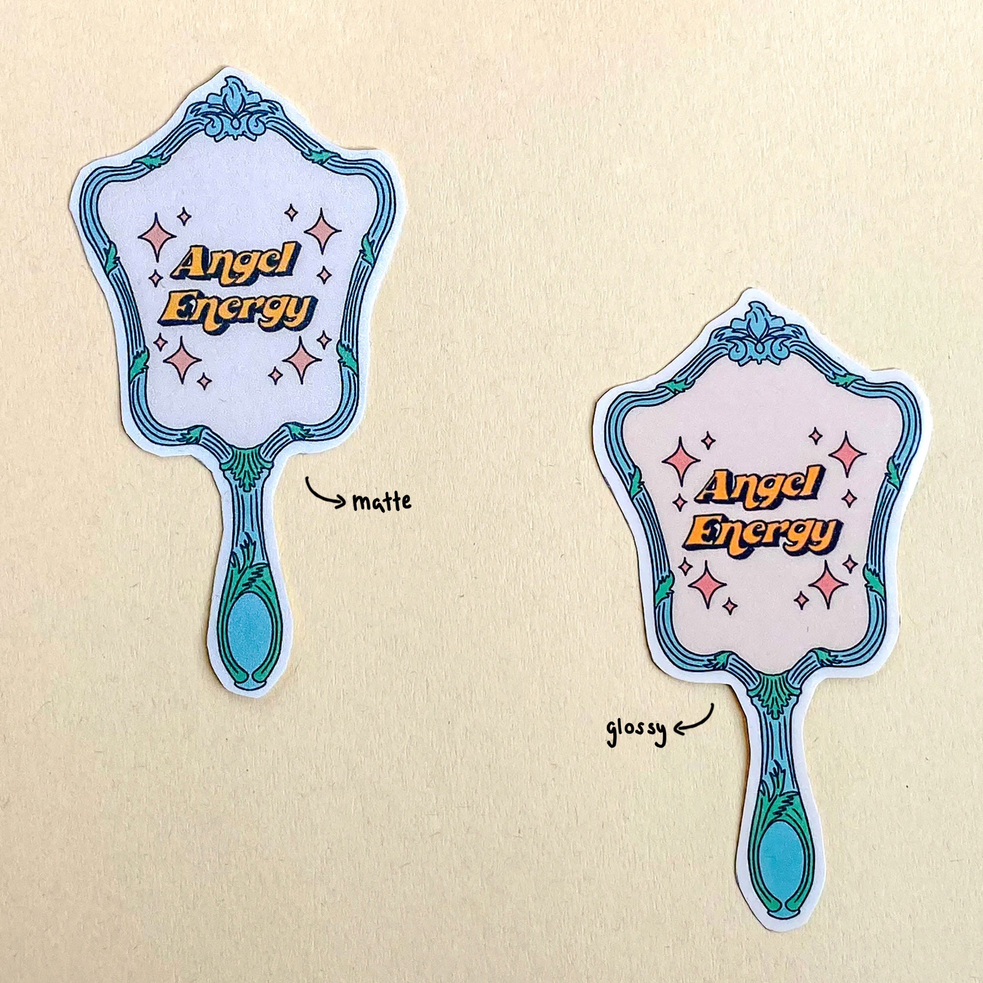 Angel Glow Sticker Pack of 6 Individual Stickers Matte and - Etsy UK