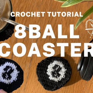 Crochet 8ball Coasters Pattern, Crochet Home Decor, Crochet Tutorial - Etsy