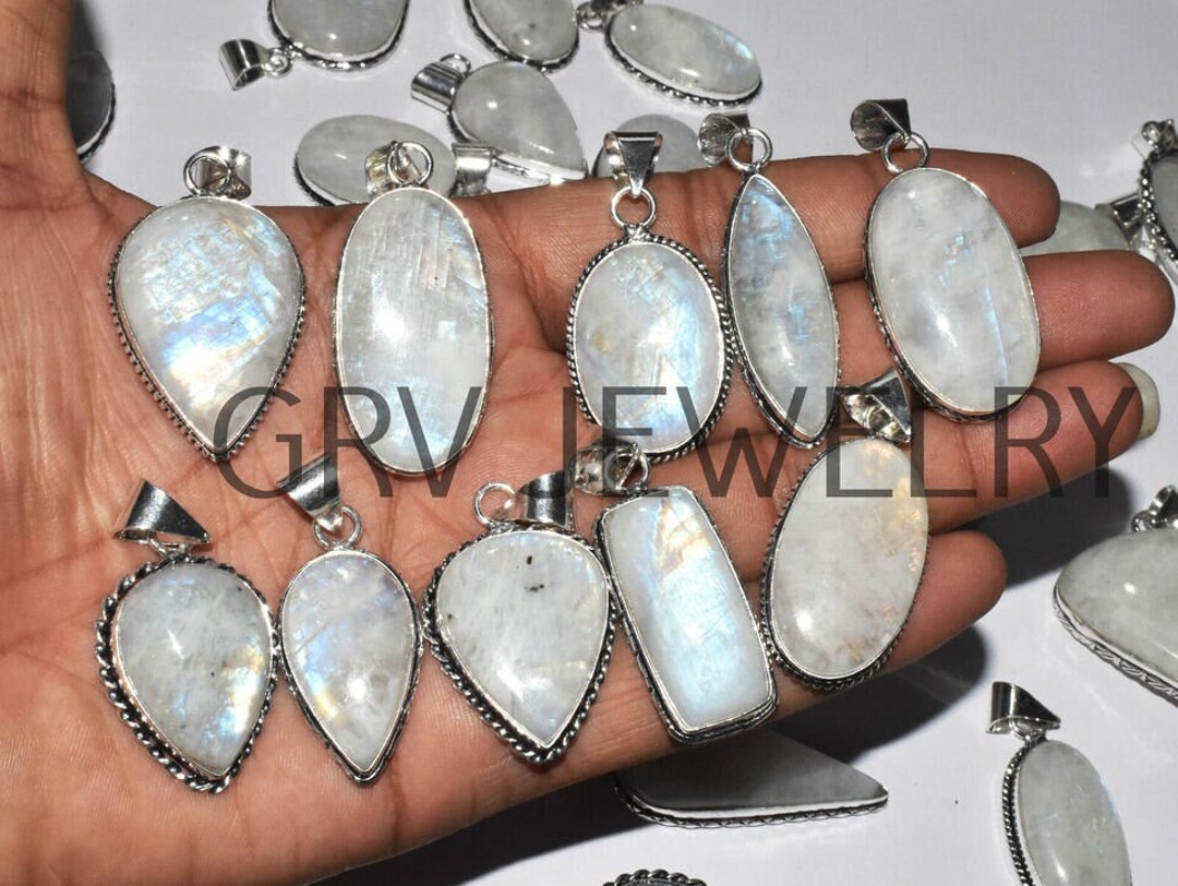 Natural Moonstone Gemstone Pendants / Wholesale Pendants / Bulk ...