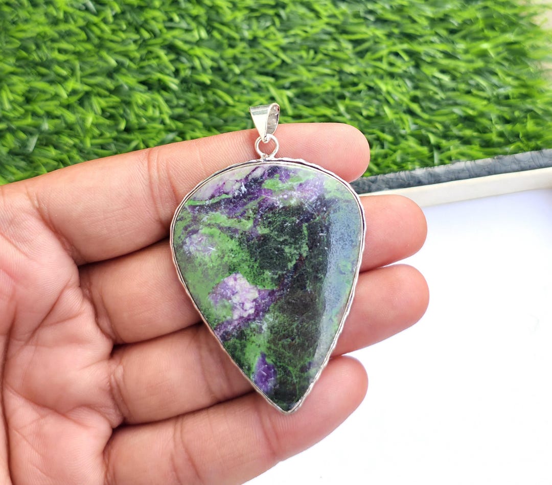 Natural Huge Kammerite Gemstone Unique Pendants / Handmade Pendant ...