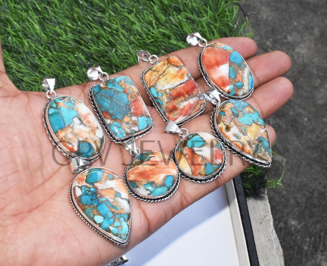 Kingmen Spiny Oyster Turqouise Gemstone Pendan / Wholesale Pendant ...