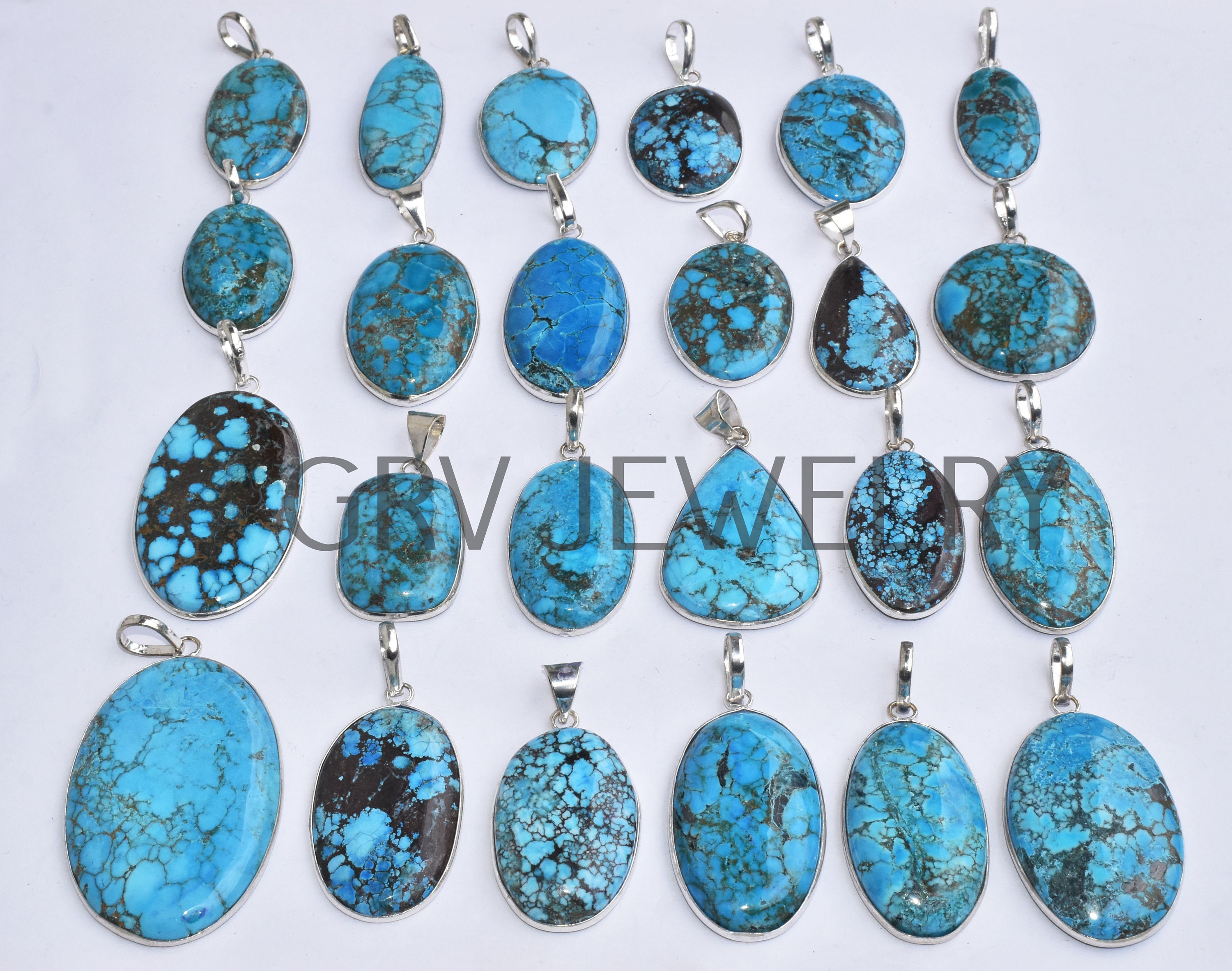Turquoise Gemstone Bezel Pendants / Wholesale Pendants / Bulk Pendants ...