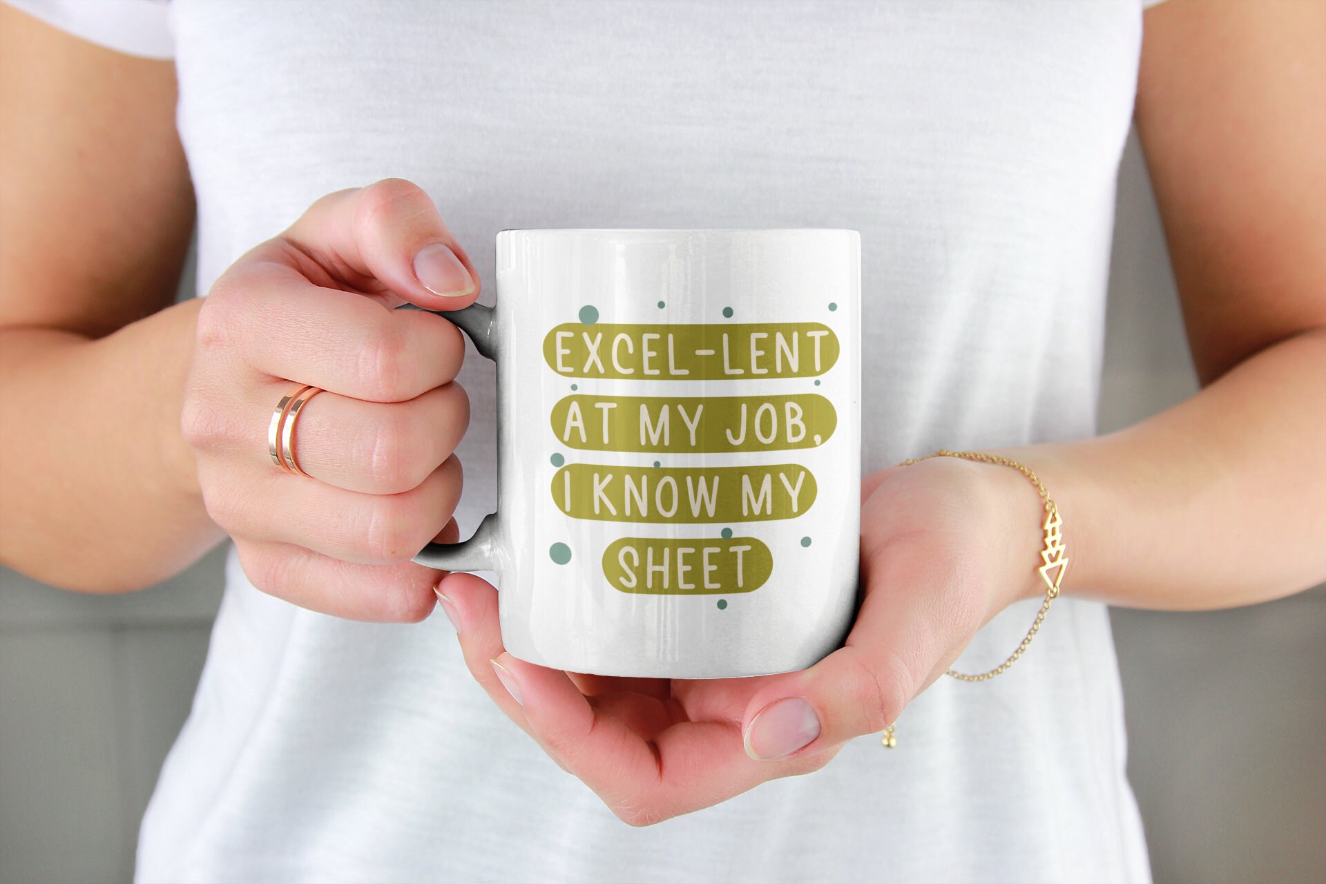 Excel-lent at My Job, I Know My Sheet Spreadsheet Mug and Coaster - Etsy