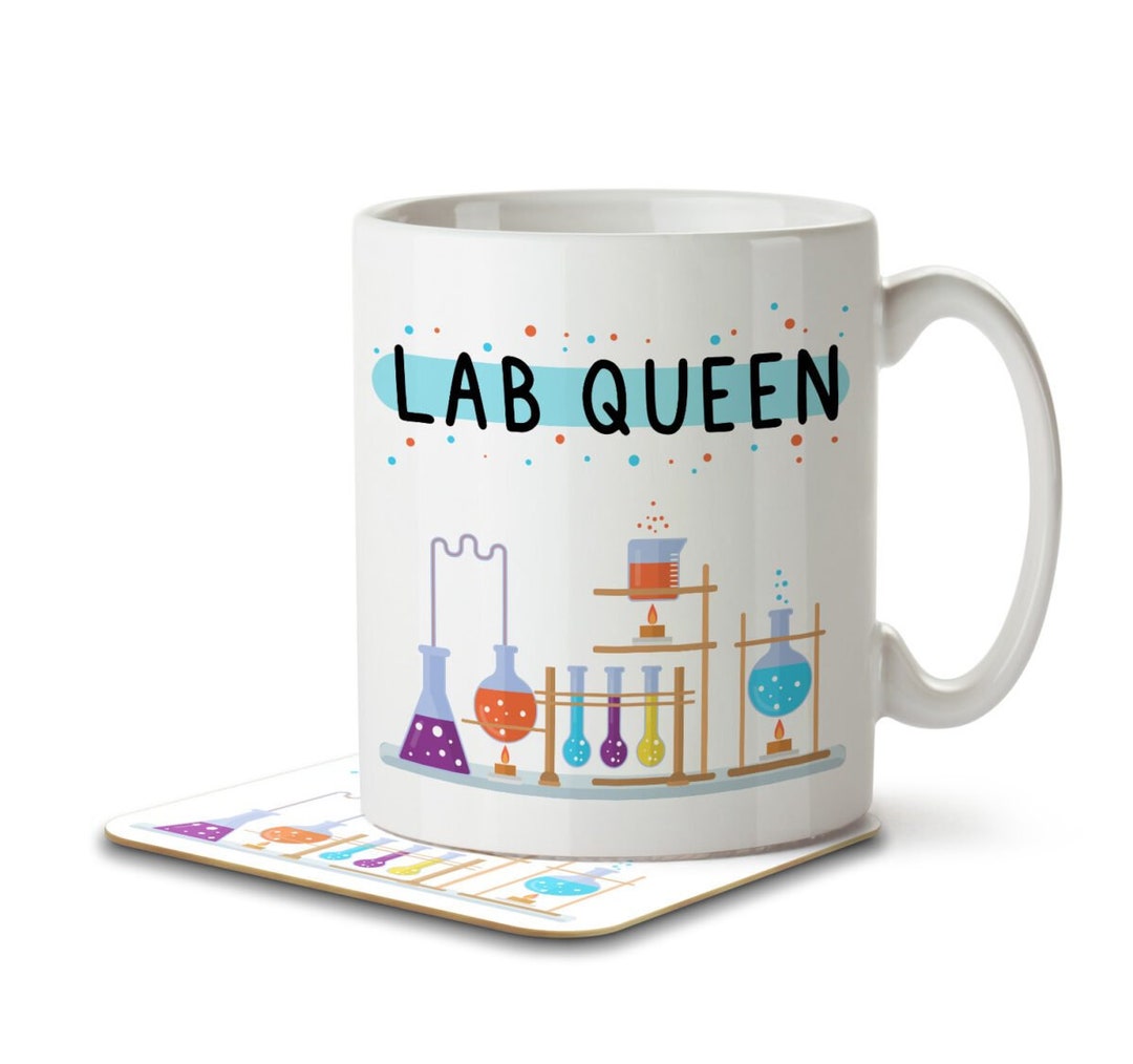 Lab Queen - Science, Laboratory Mug and Coaster - Etsy UK