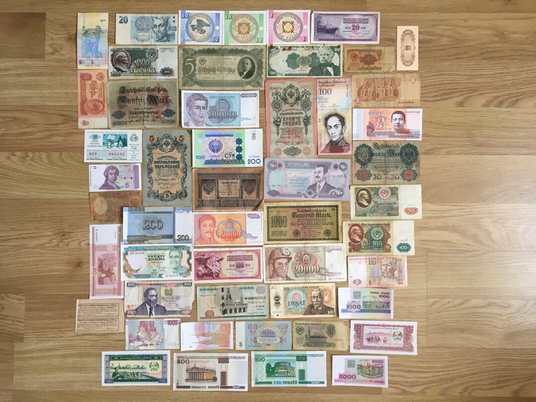 Lot of Worlds Banknotes 50 Pcs/mix Banknotes 1900 to Our Time/old ...