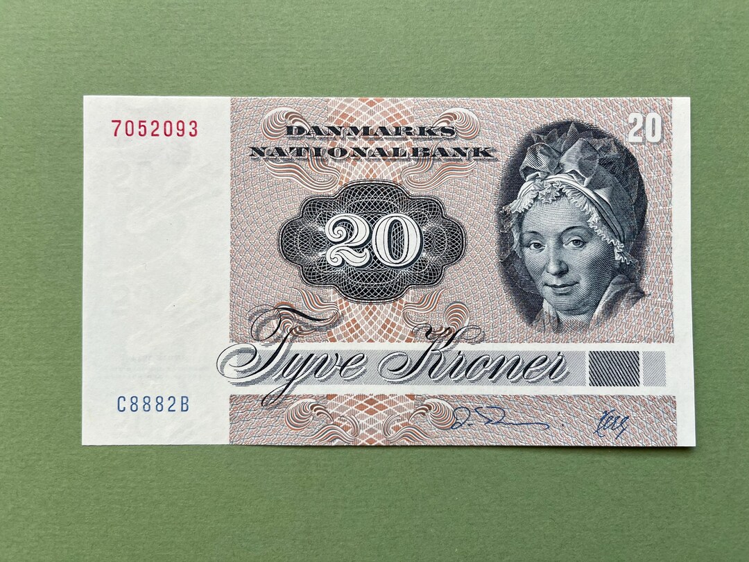 Danmarks Banknote 20 Kroner 1972. Danmark Paper Money. Unc - Etsy