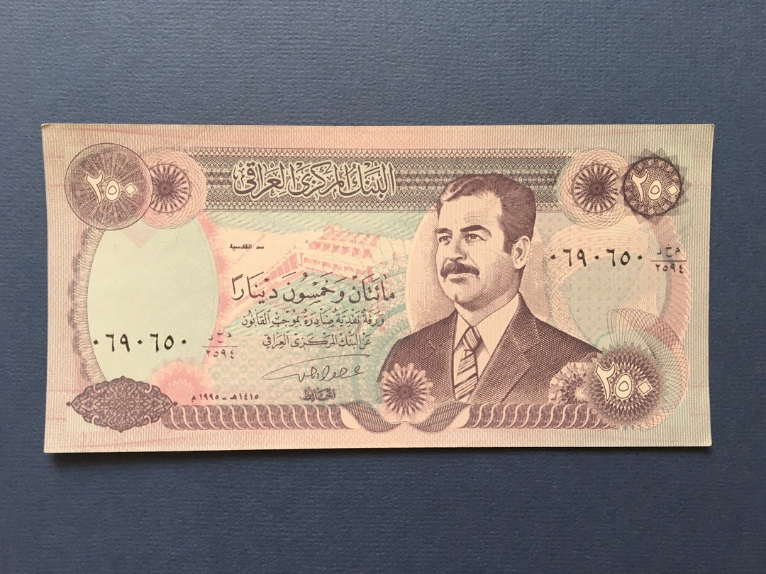 Iraq 250 Dinars Banknote 1995 Old Iraq Paper Money. - Etsy