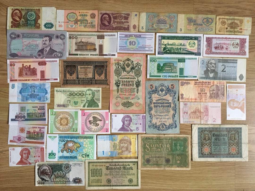Mix World Banknotes 34 Pcs/ Lot Banknote 1900 to Our - Etsy