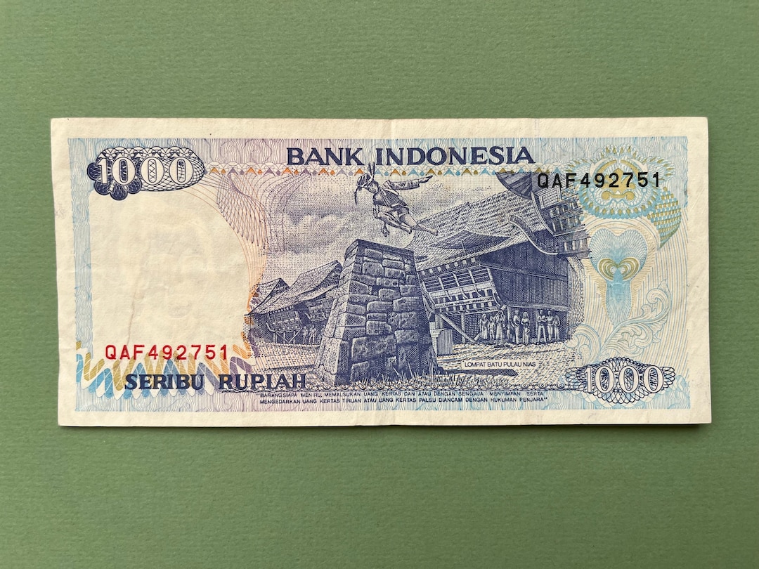 Indonesia Banknote 1000 Rupiah 1992/indonesia Paper Money/indonesia ...