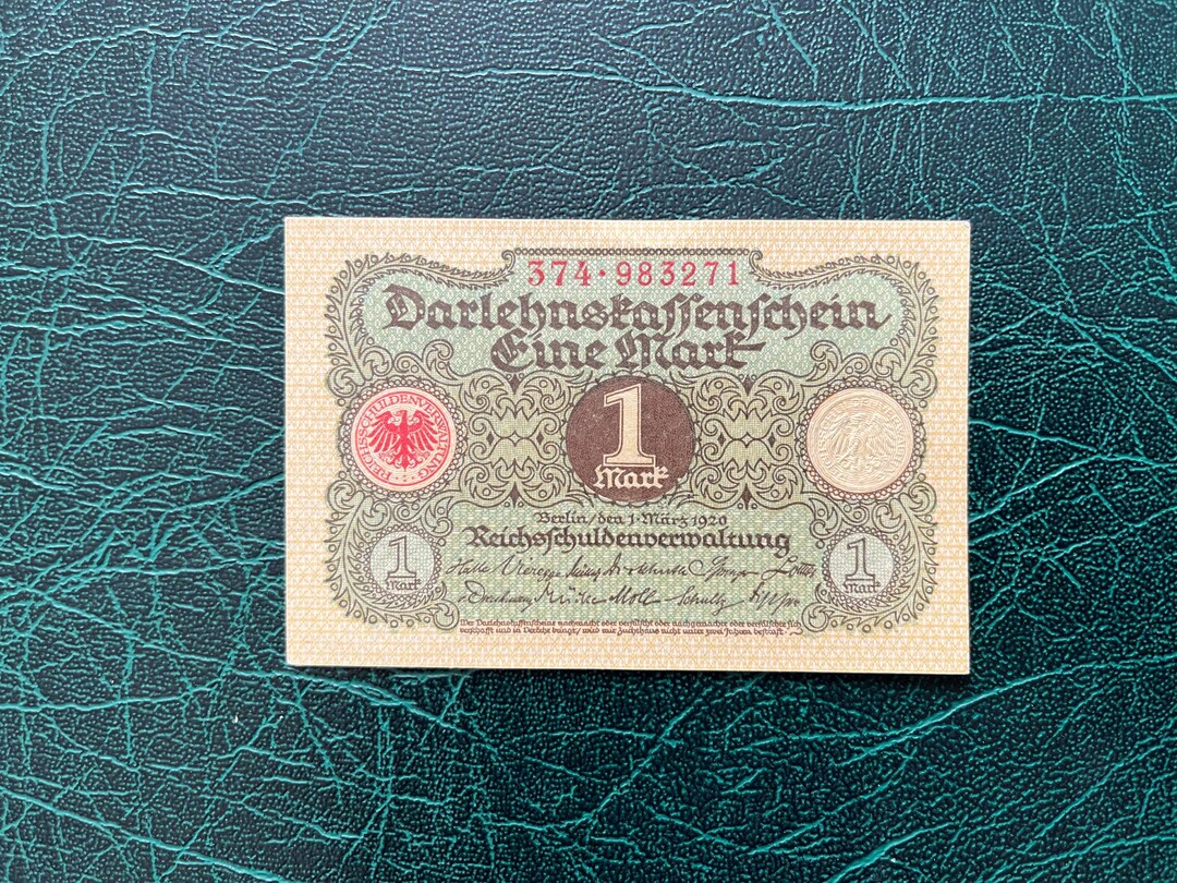 Germany Banknote 1 Mark 1920. Antique German Paper Money. Old Banknote ...