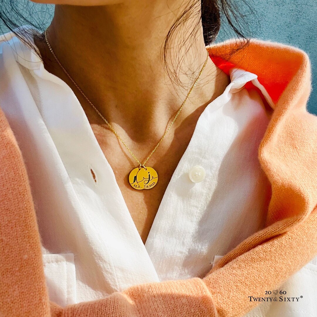 Cursive Initial Personalized Necklace,engravings Dainty Designed Font ...