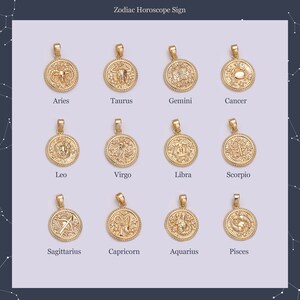 Zodiac Necklace, Zodiac Constellation Necklace, 18K High Quality Box ...