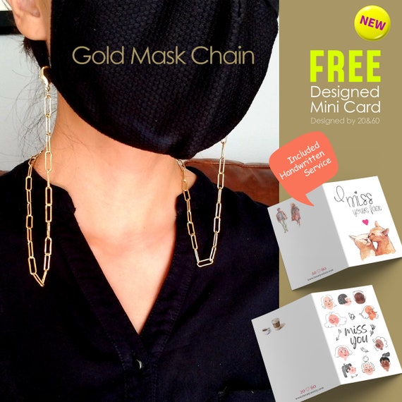 Mask Chain 18K High Quality Chain Face Mask Strap Face Mask | Etsy