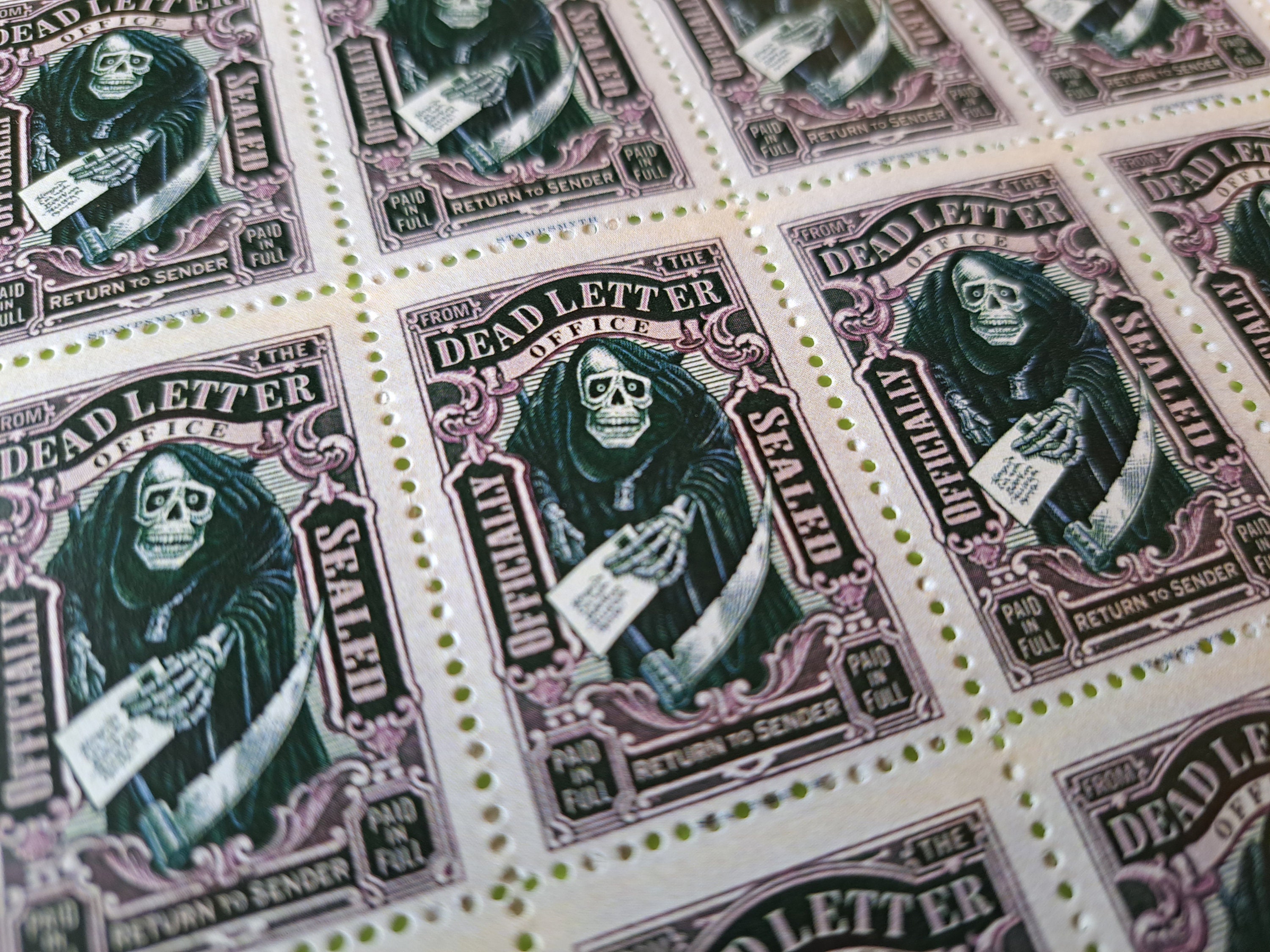 DEAD LETTER OFFICE 'purple & Blue' all Hallows Post Office Halloween ...